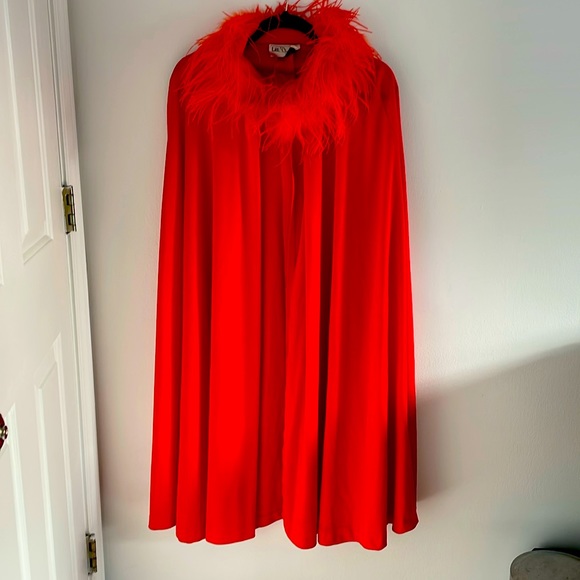 Jackets & Coats | Rare Vintage Lilli Diamond Ostrich Feather Cape ...